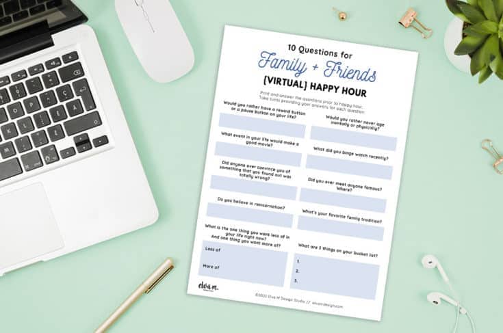 Virtual Happy Hour Activity - Elva M Design Studio