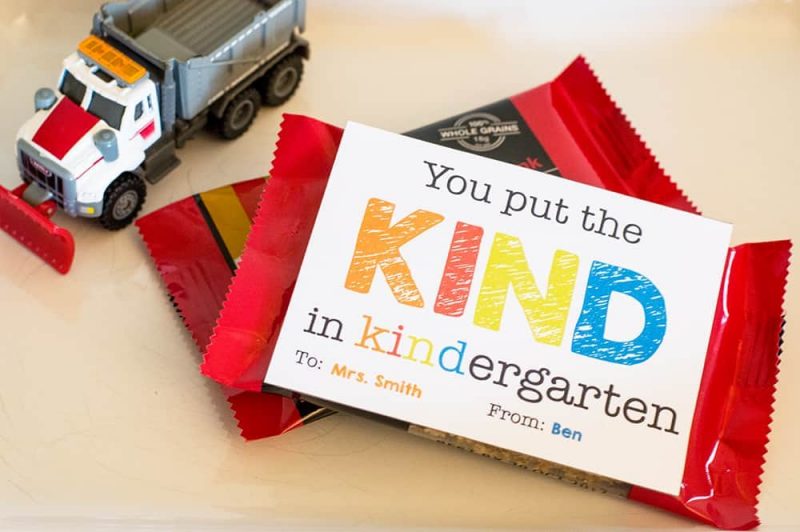 Free Kindergarten Teacher Appreciation Gift Tag - Elva M Design Studio