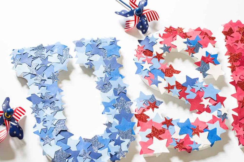 USA, all the way! DIY 4th of July Letters - Elva M Design Studio