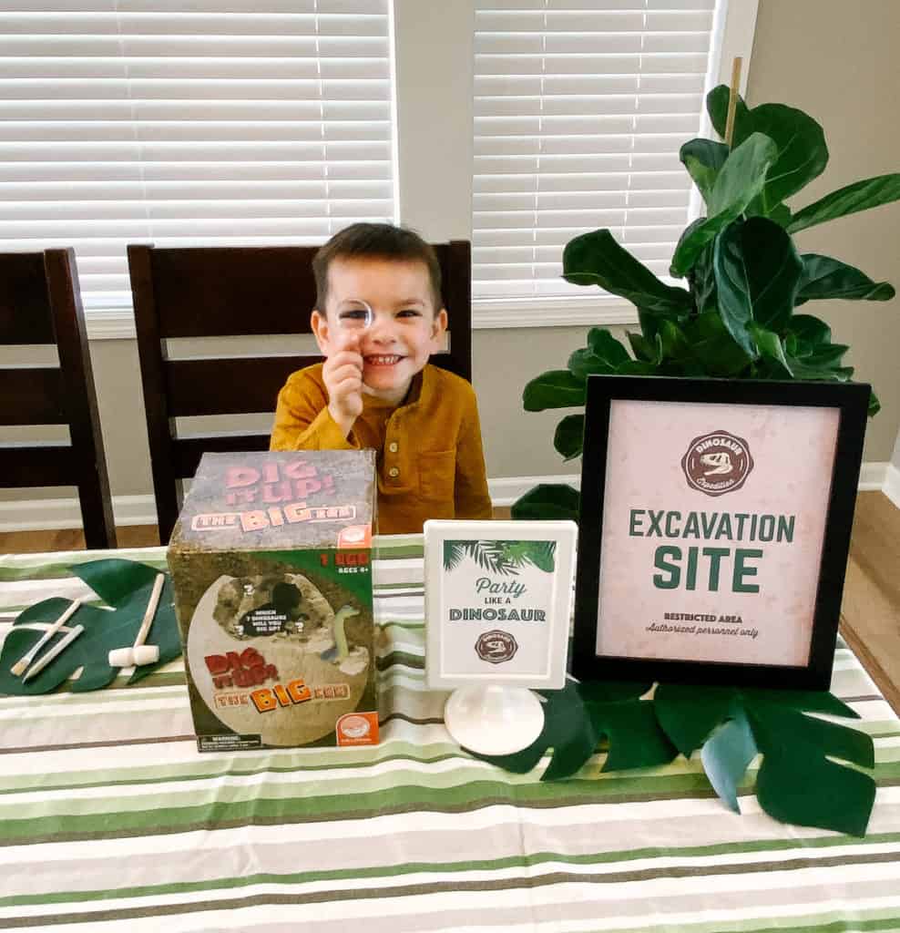 Dinosaur Dig Up Activity with Free Printables - Elva M Design Studio