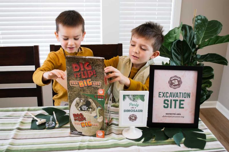 Dinosaur Dig Up Activity with Free Printables - Elva M Design Studio