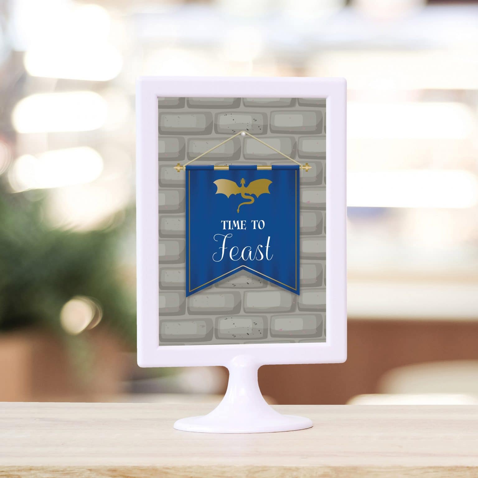 Dragon Party 4x6" Signs - Elva M Design Studio