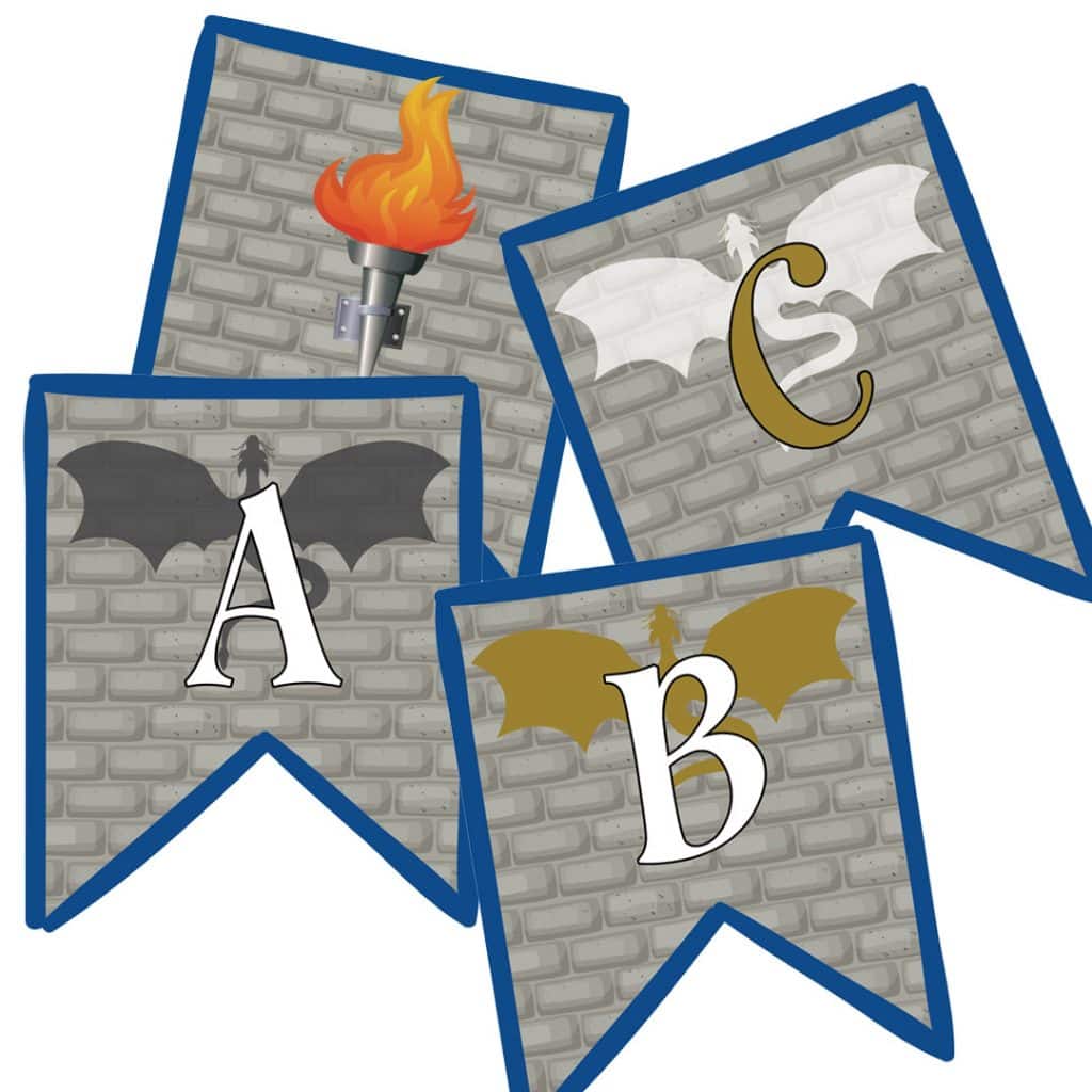 Dragon Birthday Banner - Elva M Design Studio