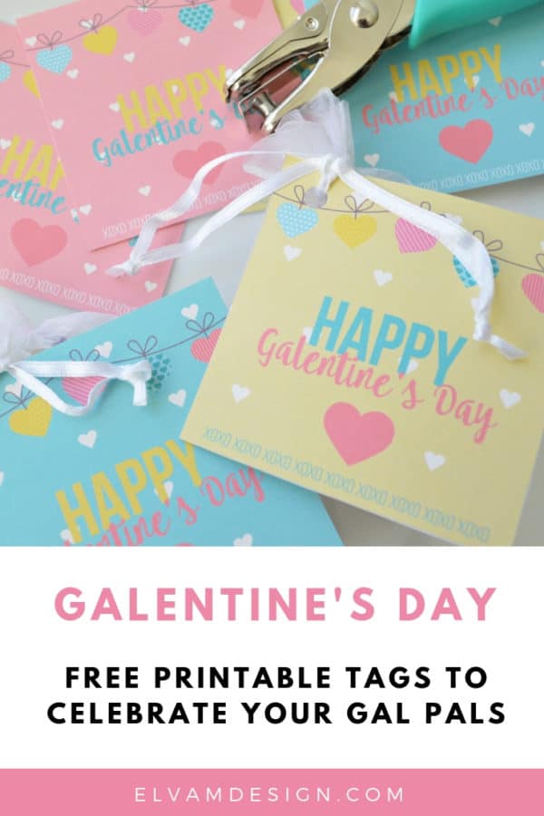 Galentine's Day: Free Printable Tags - Elva M Design Studio