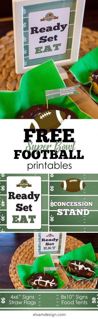 Free Super Bowl Printables - Elva M Design Studio