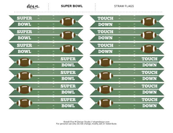 Free Super Bowl Printables - Elva M Design Studio