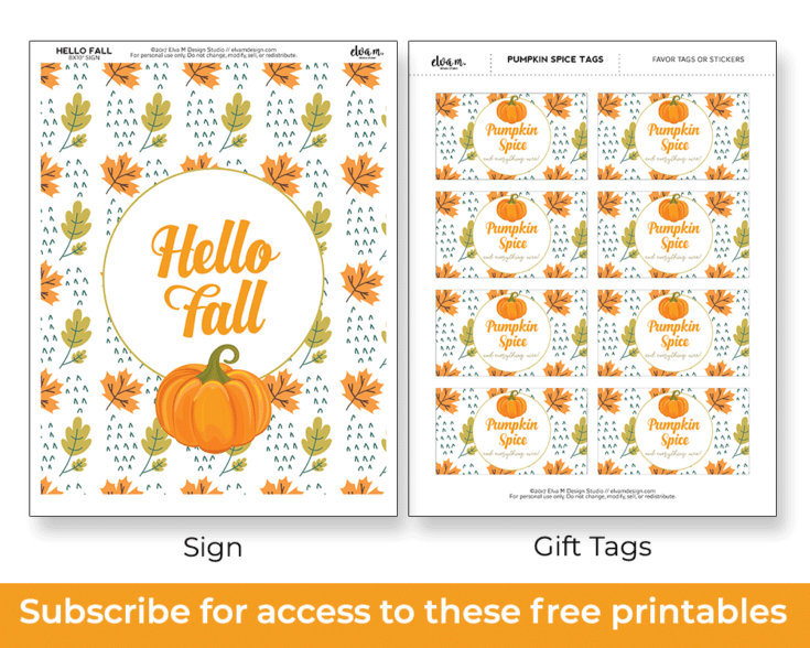 Pumpkin Spice and Everything Nice Free Fall Printables - Elva M Design ...