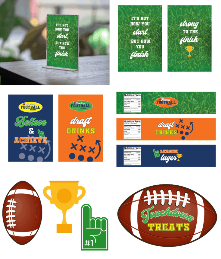 Fantasy Football Draft Party Free Printables - Elva M Design Studio