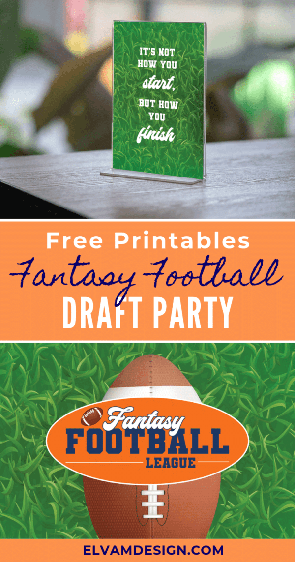 Fantasy Football Draft Party Free Printables - Elva M Design Studio