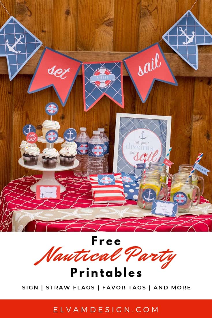 Set Sail: Free Nautical Party Printables - Elva M Design Studio
