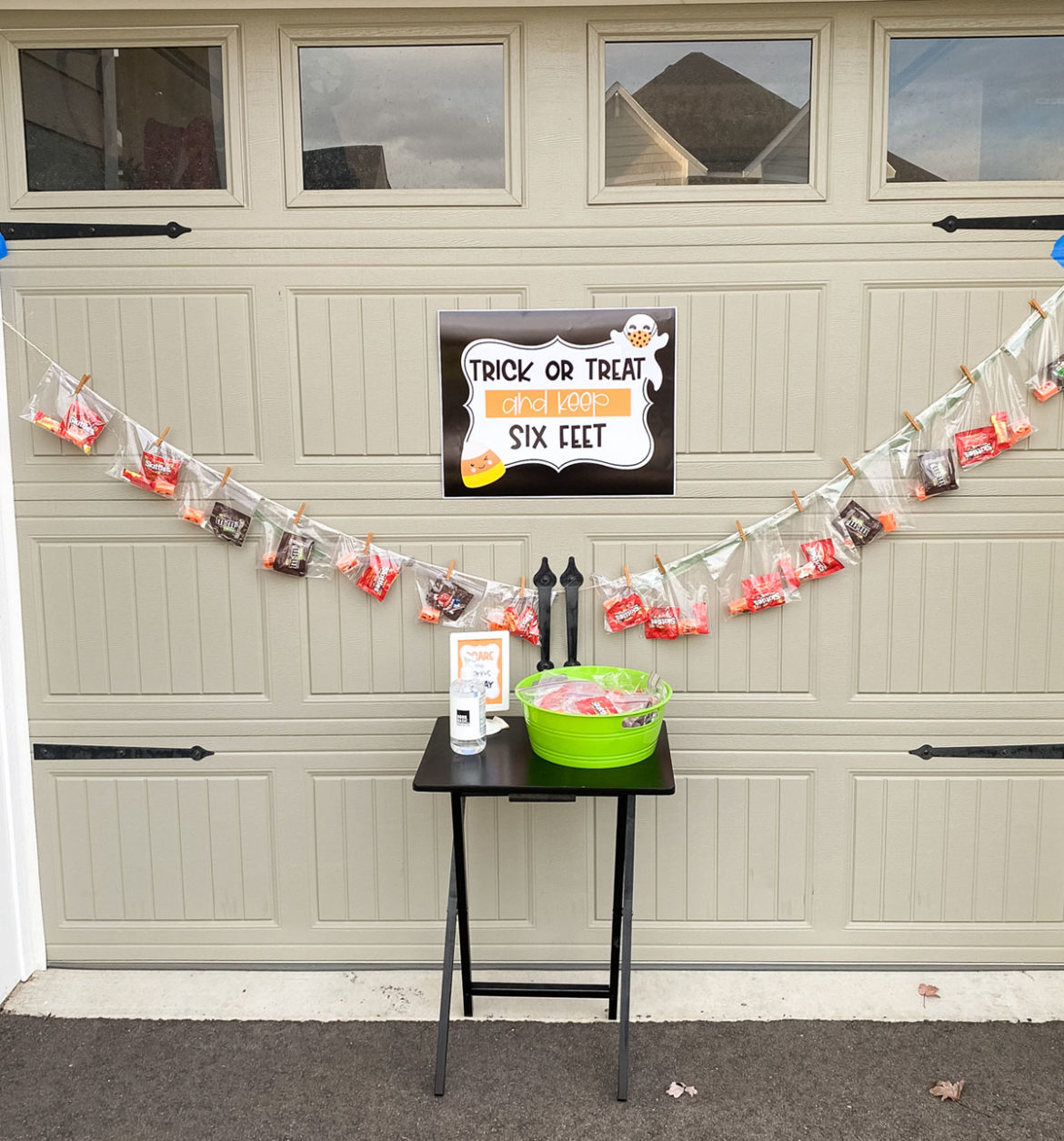 Social Distancing Halloween Trick-or-Treat Station - Elva M Design Studio