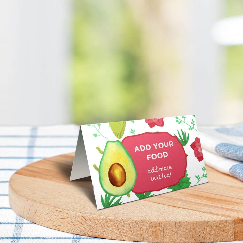 Holiday Potluck Food Tent Cards - Elva M Design Studio