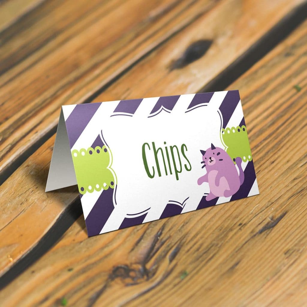 Holiday Potluck Food Tent Cards - Elva M Design Studio