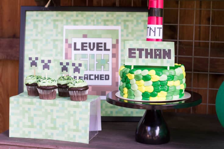 Minecraft Birthday Party Ideas + Free Printables - Elva M Design Studio