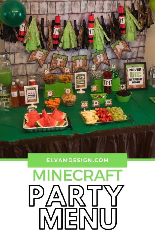 The Ultimate List of Minecraft Party Menu Ideas - Elva M Design Studio