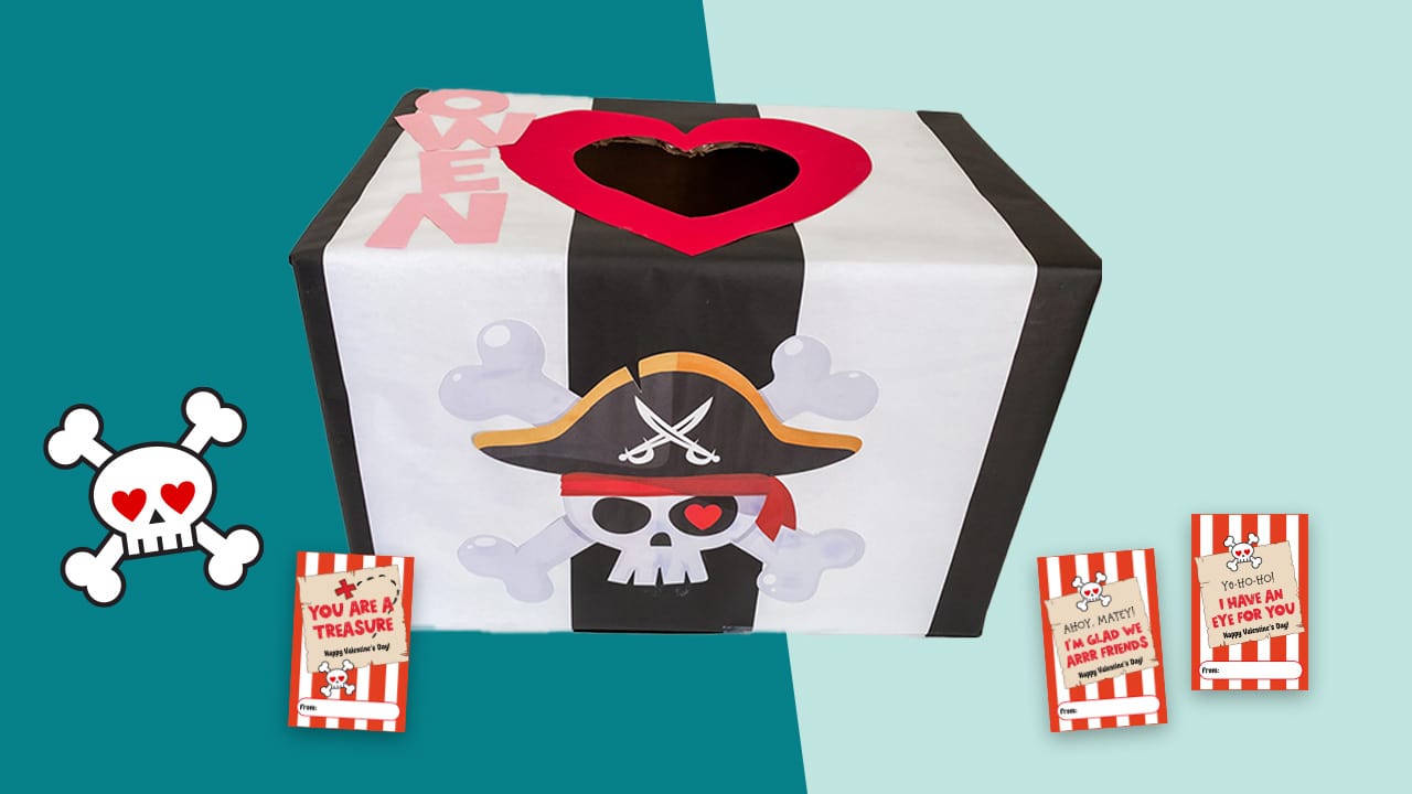 Pirate Valentine Card Box - Elva M Design Studio