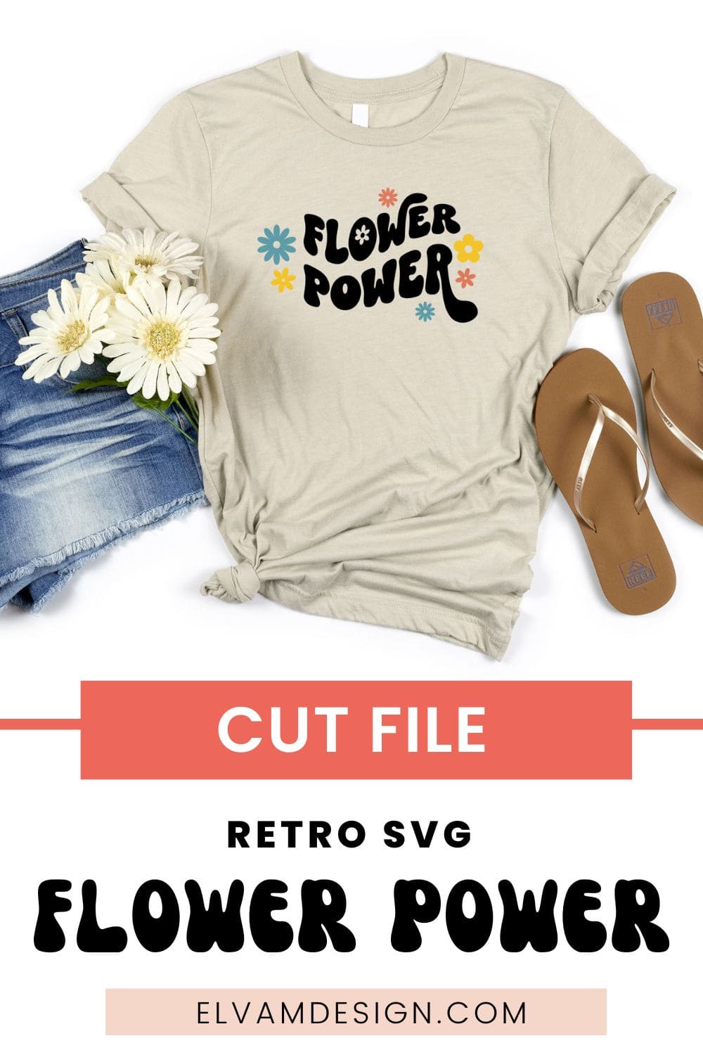 Retro Flower Power SVG - Elva M Design Studio