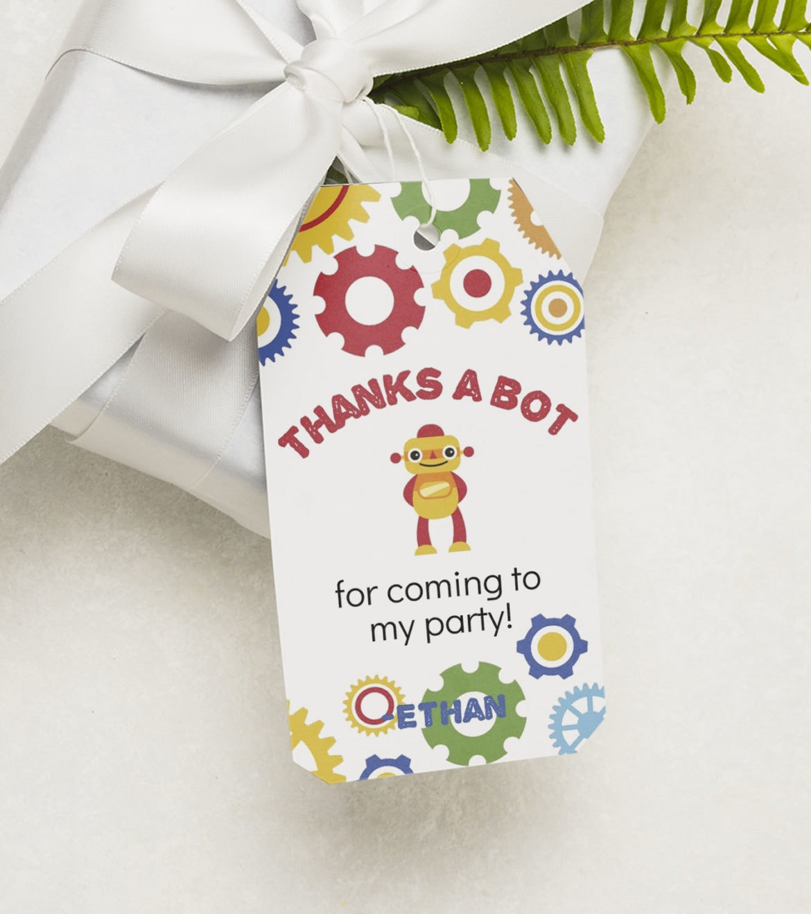 Robot Favor Tags - Elva M Design Studio