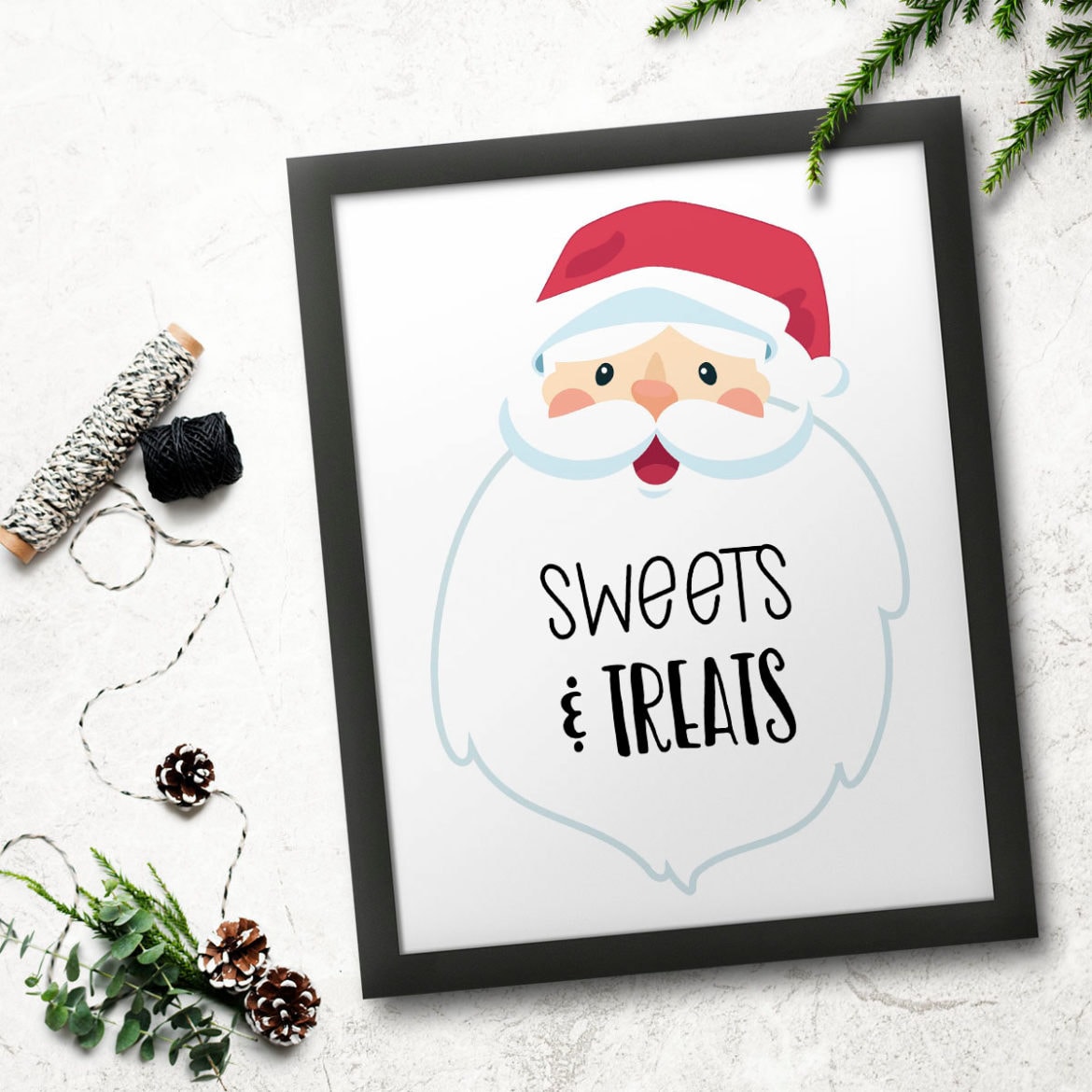 Santa Christmas Sign Set - 8x10" - Elva M Design Studio