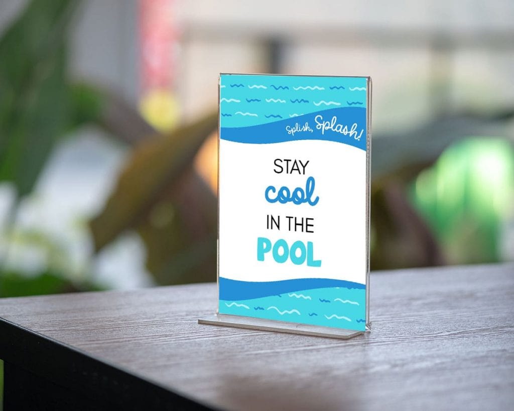 Pool Party 4x6" Signs - Elva M Design Studio