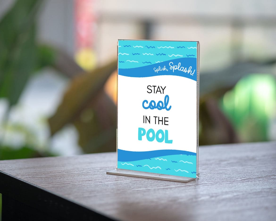Pool Party 4x6" Signs - Elva M Design Studio