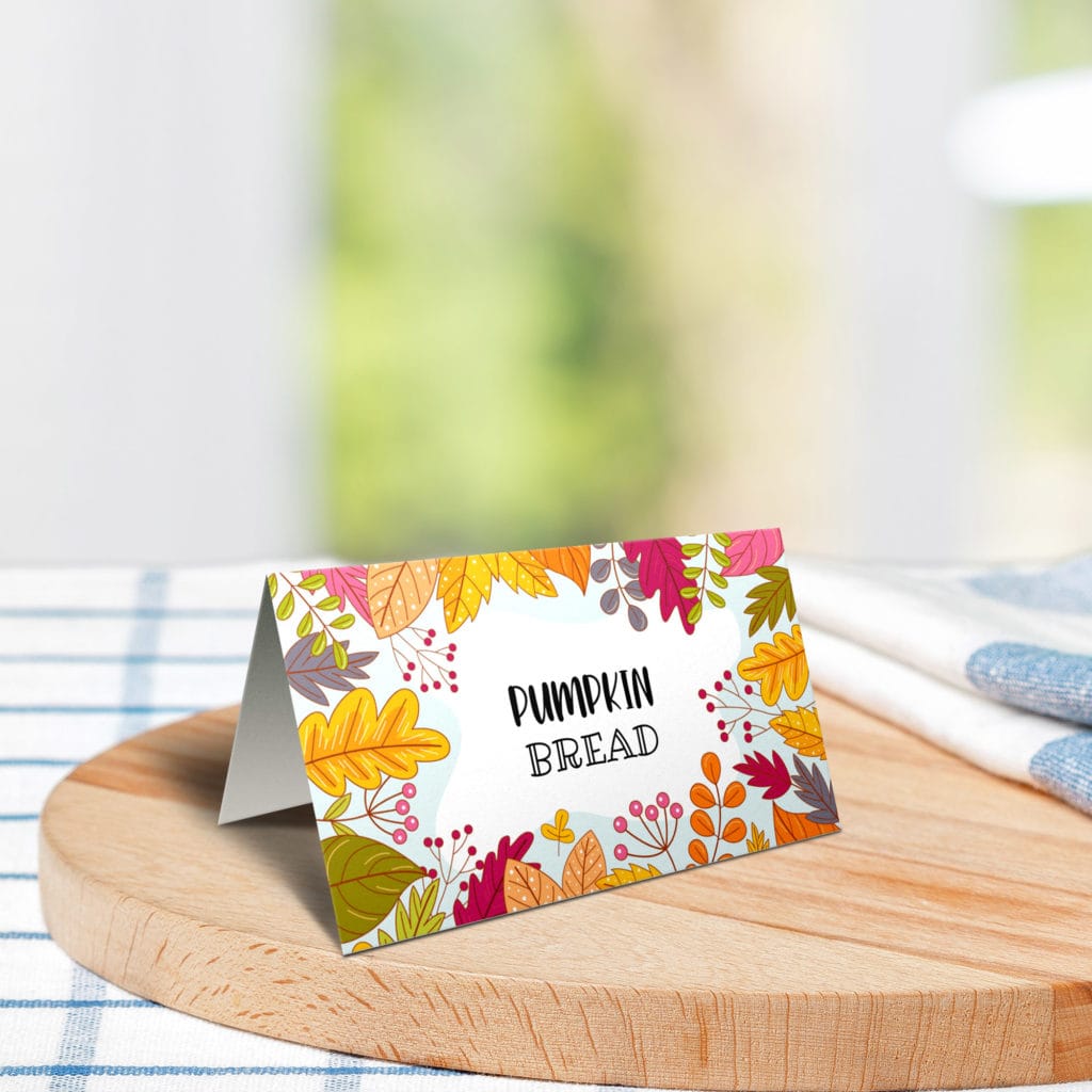 Fall Leaves Tent Cards - Elva M Design Studio