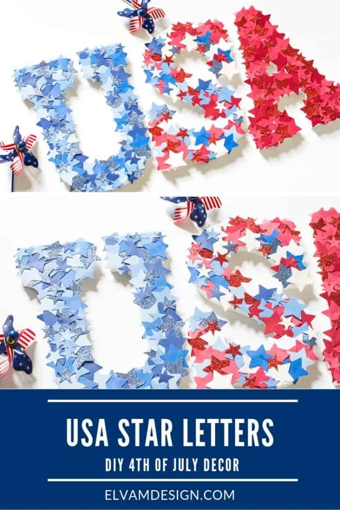 USA, all the way! DIY 4th of July Letters - Elva M Design Studio